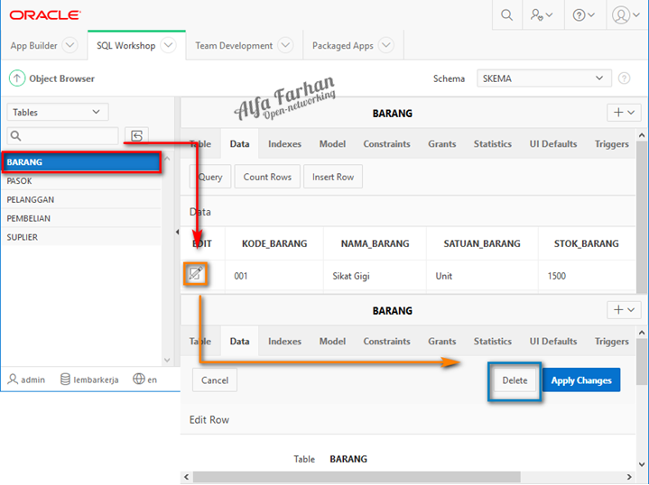 Oracle Apex 5 - Data Manipulation Language (DML) ~ Open Networking