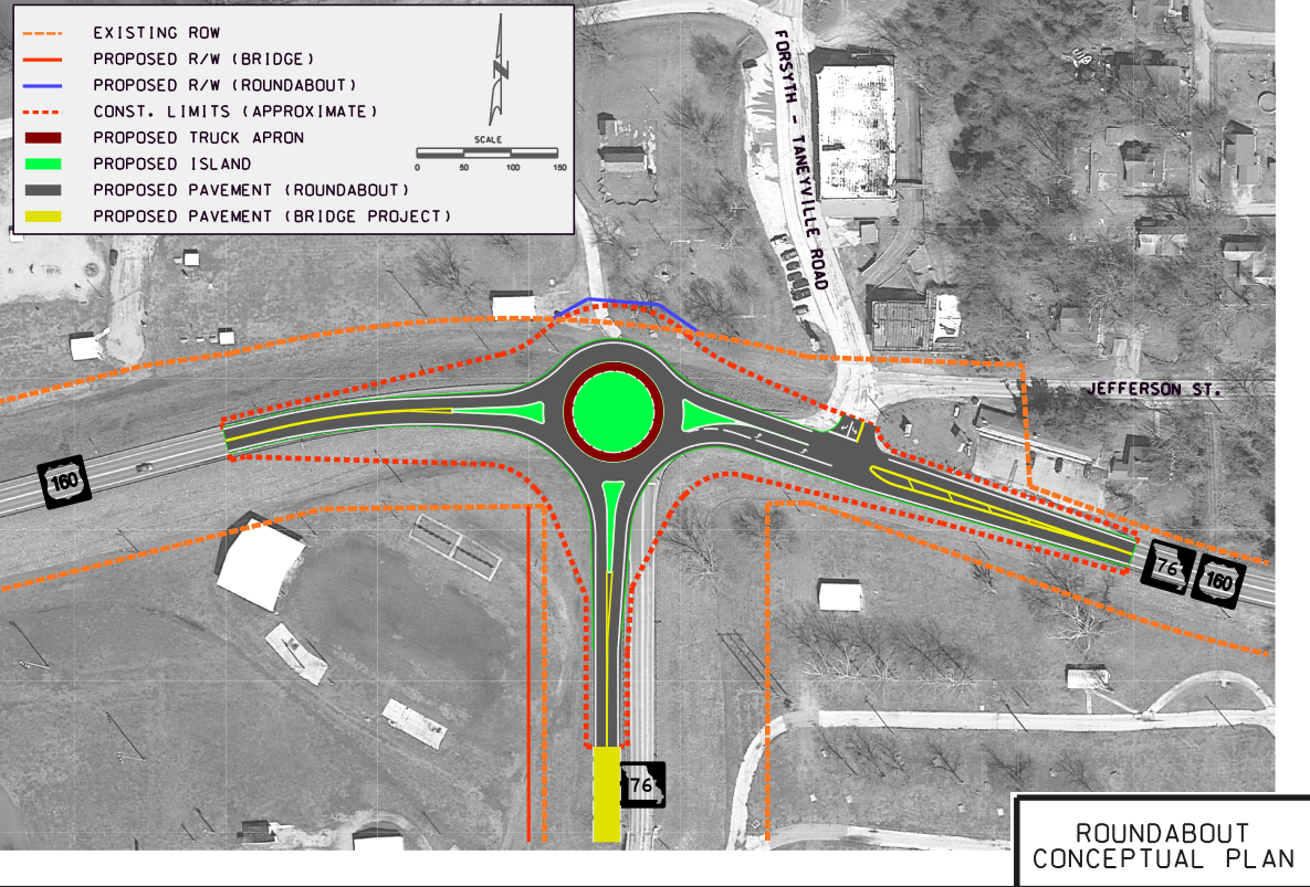 Forsythbiz: Bull Shoals bridge roaundabout set to start!
