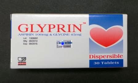 ASPIRIN acetylsalisylic/glycine tab 100/40mg