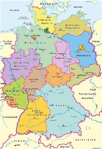 europe travel mapp: Map of Germany Country Pictures