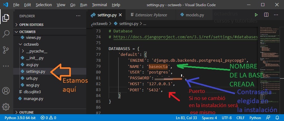 Octaedrus Capacitaciones Y Servicios Instalar Postgresql Para Django En Windows