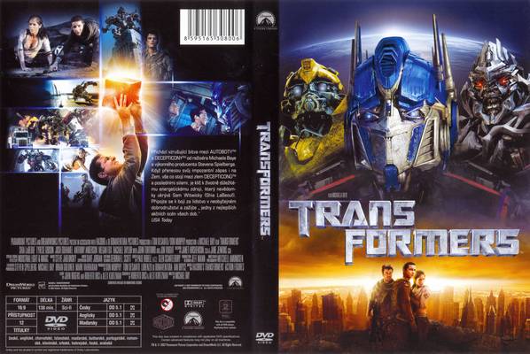 Transformers Pictures: Transformers Movie DVD Front And Back Cover Picture