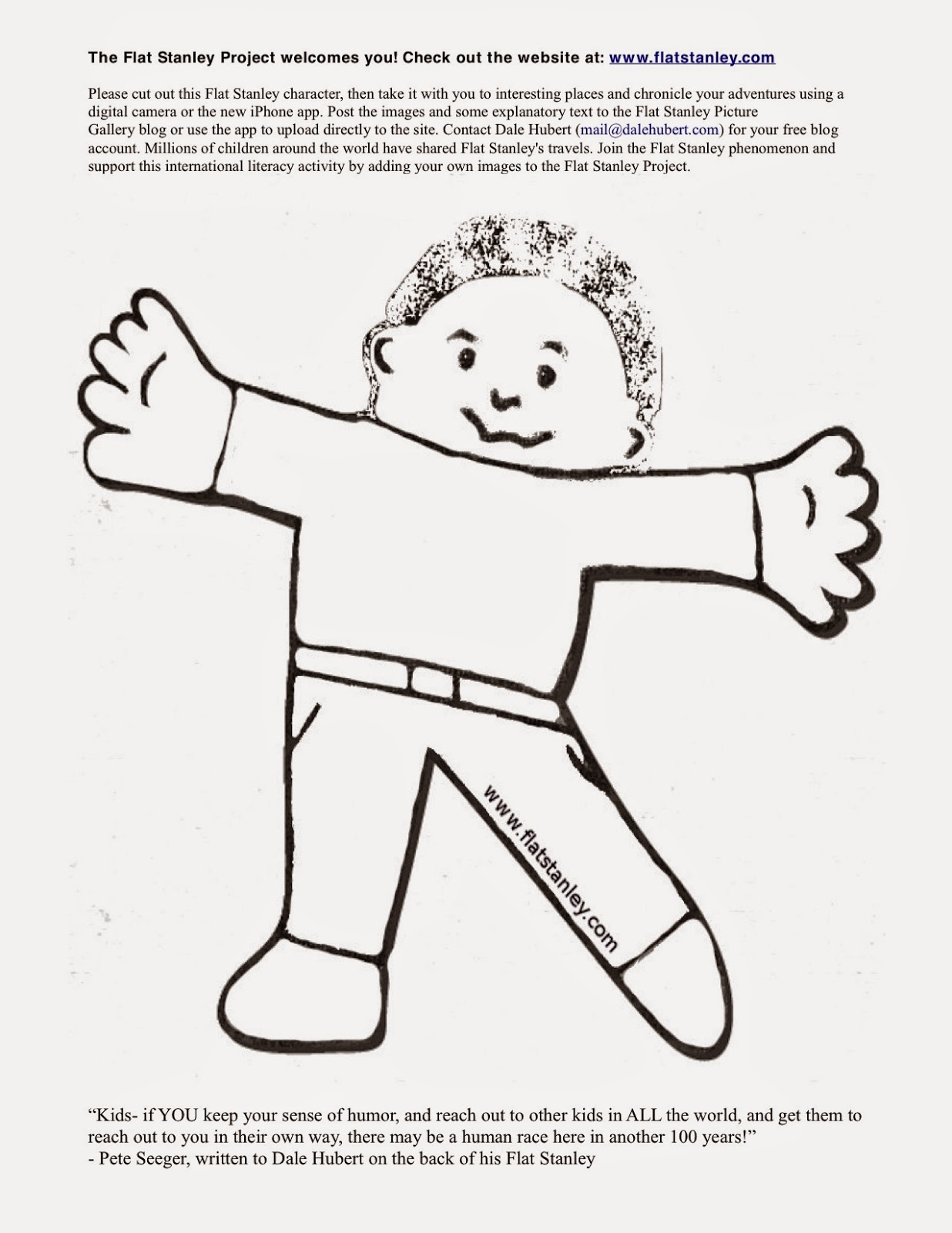 Flat Stanley Template Clothes