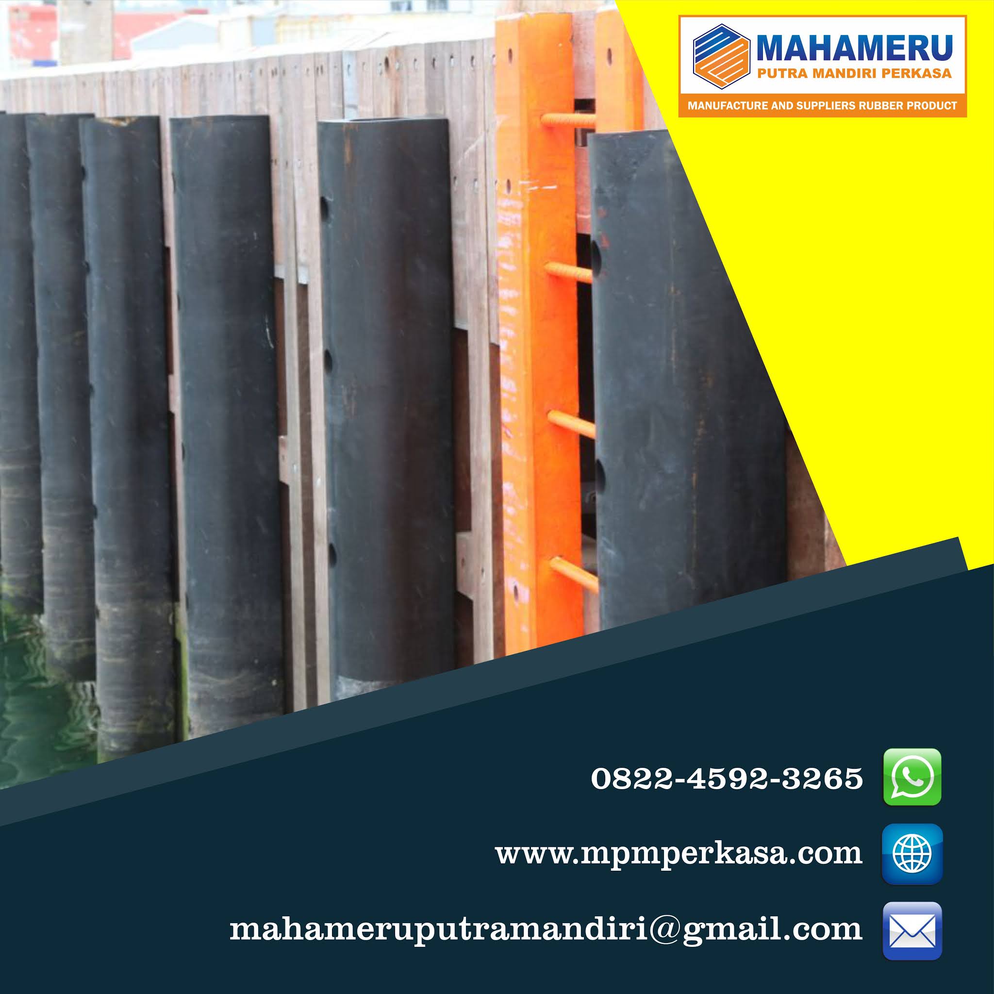 Rubber Fender Dermaga | Karet Fender Pelabuhan | Marine Rubber Fender ...