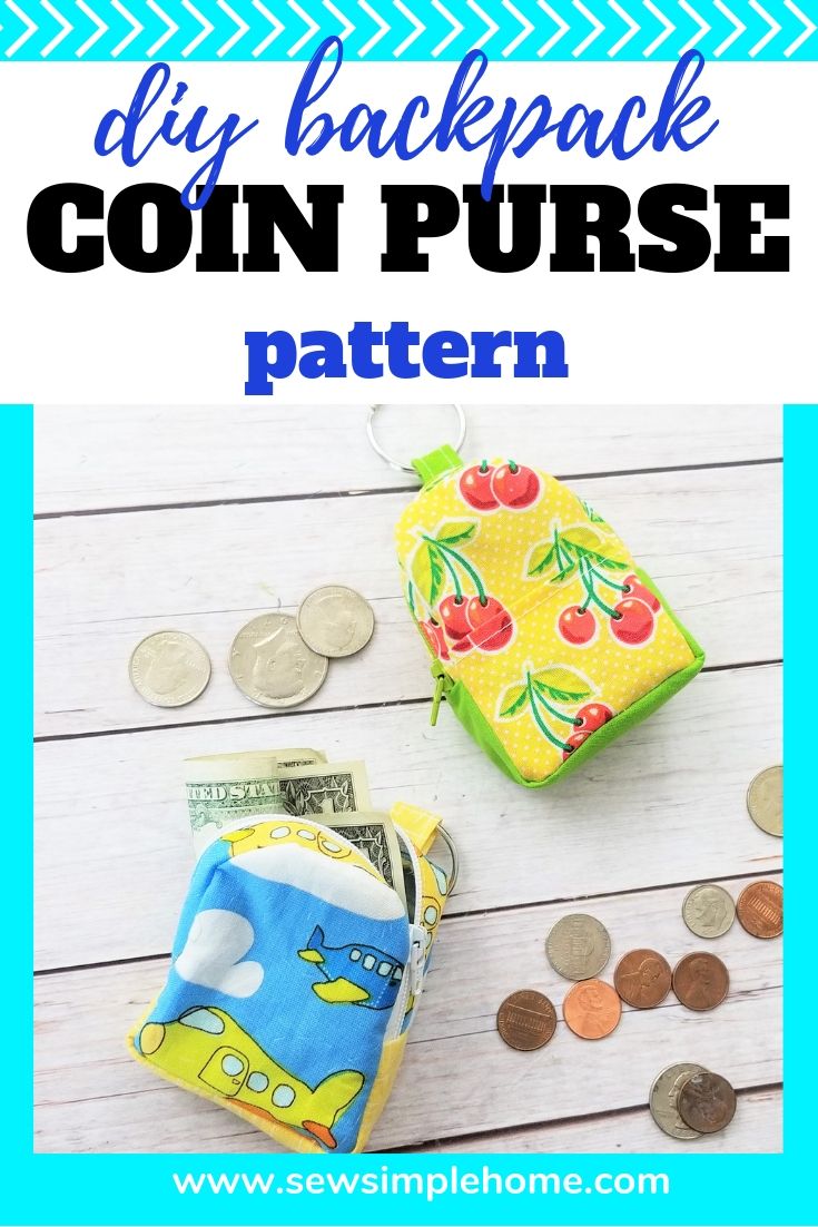 DIY Backpack Coin Pouch Pattern | Sew Simple Home