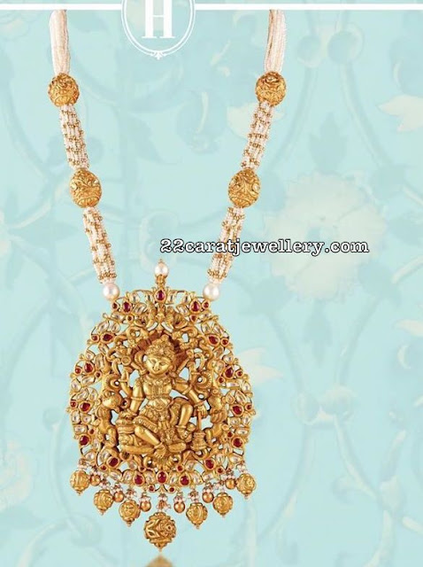 Classic Gold Temple Pendant - Jewellery Designs