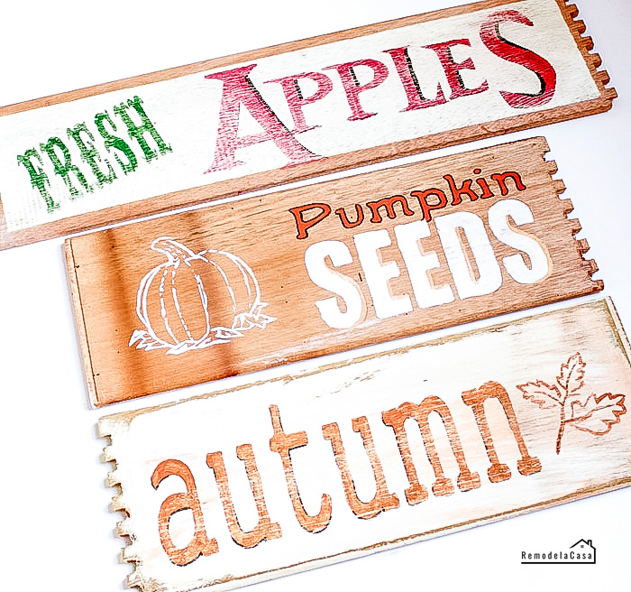 Fall Decor with DIY Fall Signs - Remodelando la Casa