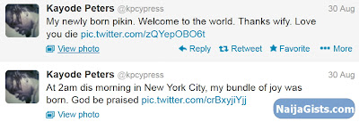 Nigerian Actor Kayode Peters' Wife Gives Birth To Baby Girl In New York ...