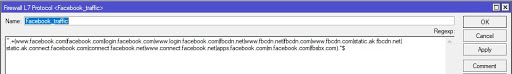 Knowledge Area: Mikrotik Layer 7 Regexp facebook