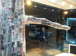 Marmalade Skies: Paper Mache Tree Window Display