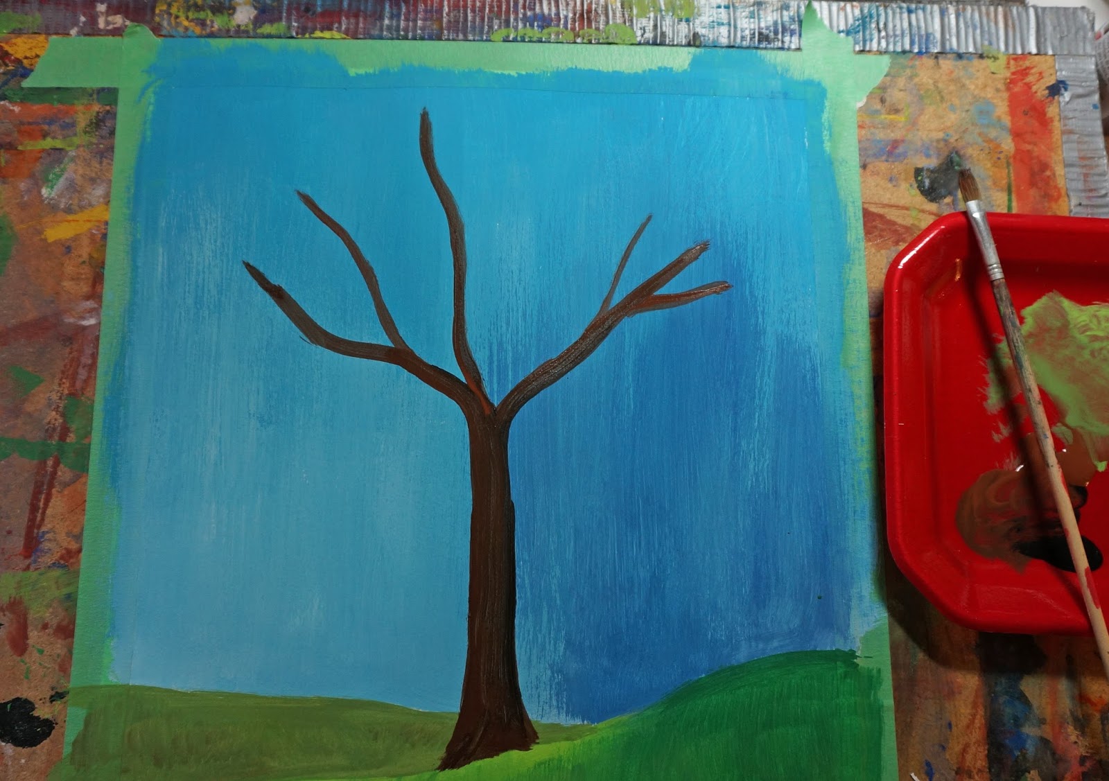 that artist woman: Autumn Collage Tree