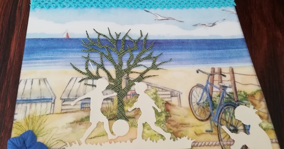 Kudonnasta kortteihin: Lapset rannalla