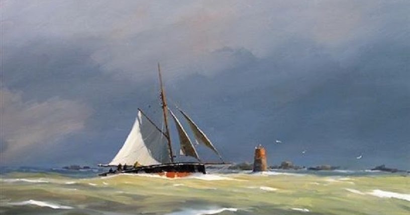 RESİM-ART: Stéphane Ruais - '' fırtınalı denizde yelkenliler