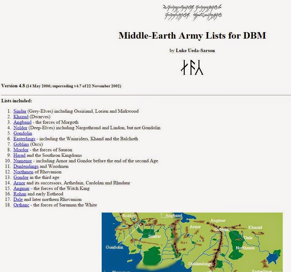 MF WARS: Wargaming Wednesday - Middle-Earth Army Lists for DBM
