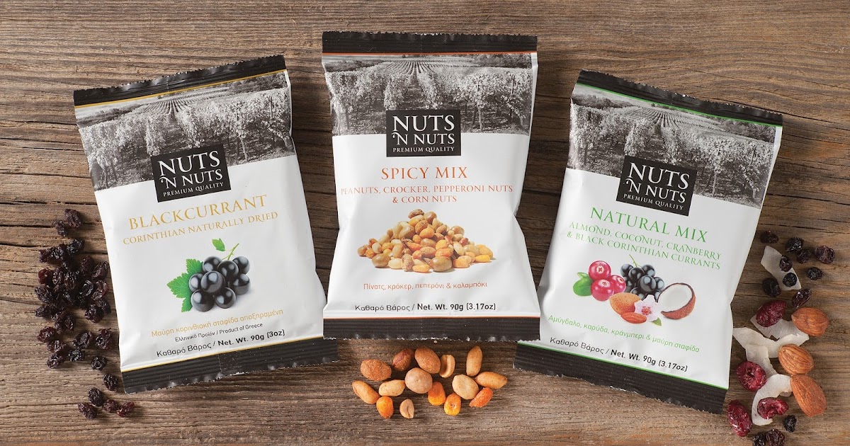 Nuts 'n Nuts | Blackcurrant, Natural Mix and Spicy Mix on Packaging of ...
