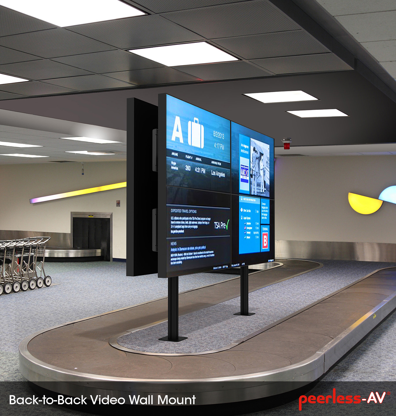 Maximise Digital Signage Space with Peerless-AV’s Back-to-Back Video Wall Mount