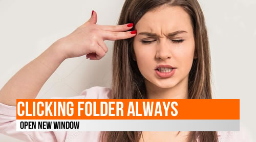 FIX: Clicking folder always open New Window
