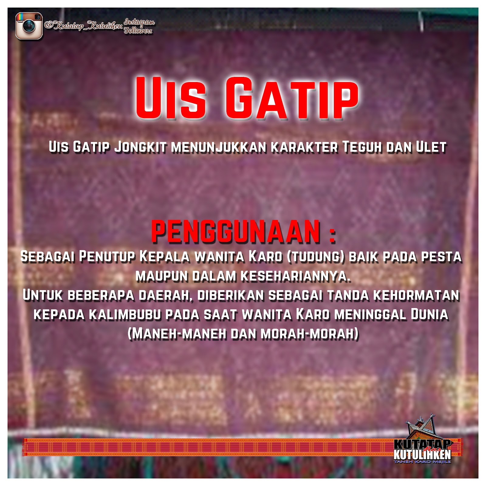 Uis Gara / Uis Adat Karo