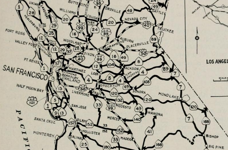 Trans-Sierra Highways; California State Route 4 over Pacific Grade ...