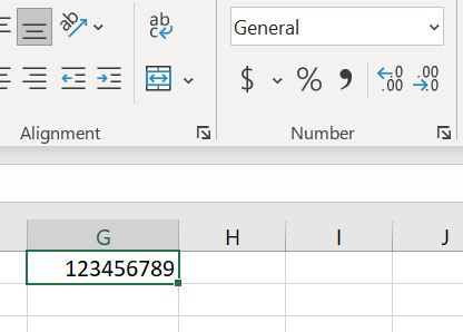 Excel में Number Format