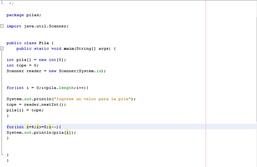 Estructura de datos: PIlas Java!!
