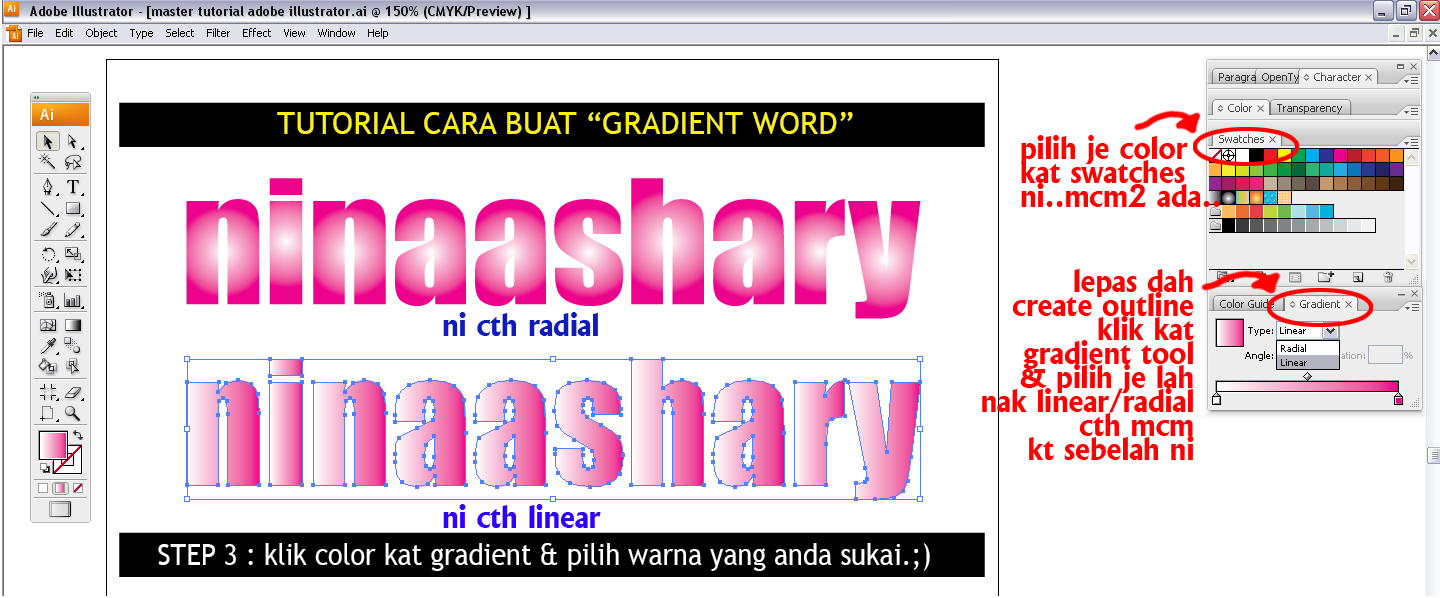 ninashary: TUTORIAL BASIC ADOBE ILLUSTRATOR # 2