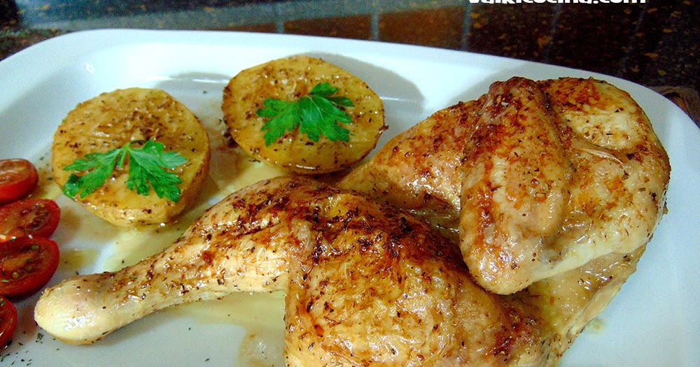 POLLO AL HORNO A LAS HIERBAS PROVENZALES CON GUARNICIÓN DE PATATAS ...