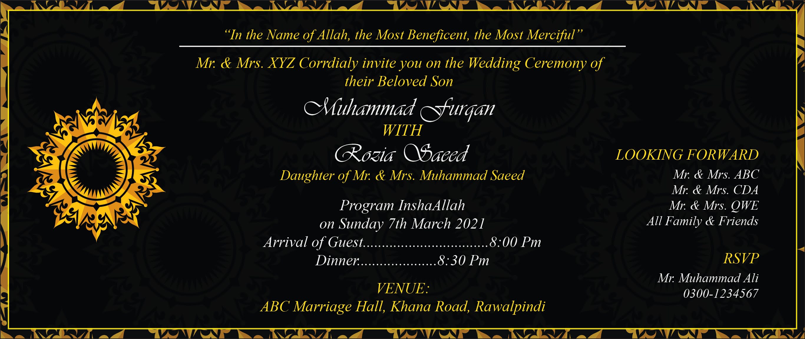 Learn to Design Shadi Wedding Invitation Card in Pakistan 2021