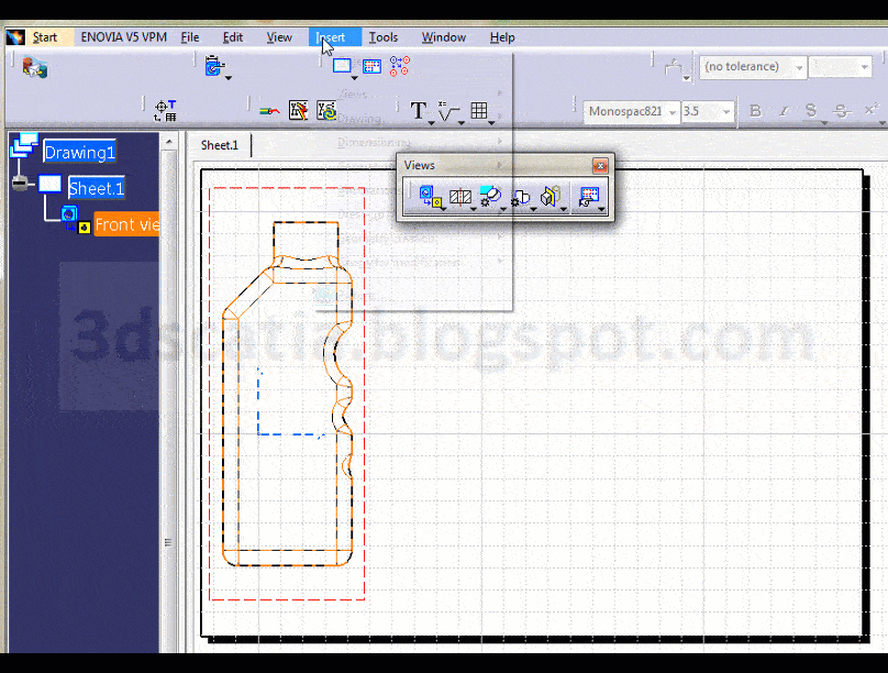 Failed Engineer: Creating drawings in Catia - View toolbar - 2