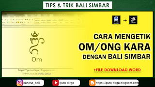 Cara Mengetik Lambang OM/ONG Kara | Tutorial Bali Simbar - Belajar ...