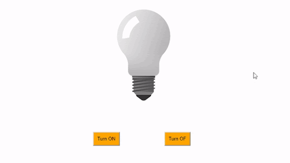 How to turn ON/OFF bulb in HTML & JavaScript