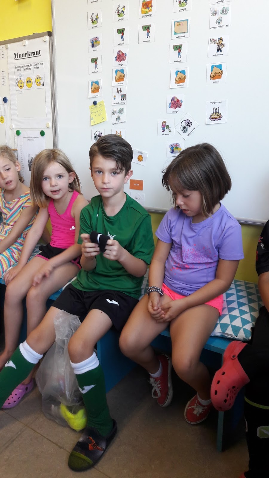 Blog eerste leerjaar: Ons sportief klasje in sportoutfit