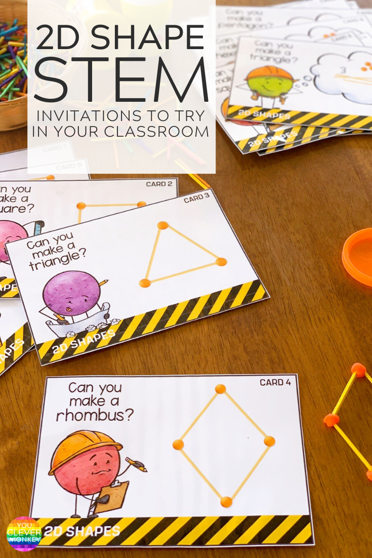 2D SHAPE STEM INVITATIONS TO TRY | you clever monkey