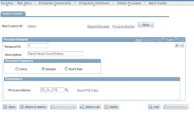 PeopleSoft Development: Batch Publish for HR_ACCTG_LINE
