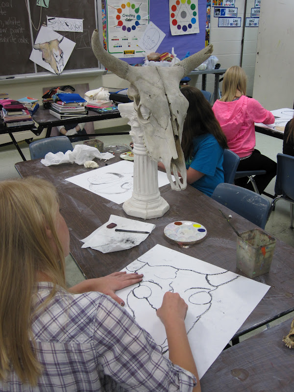 Lake and Hartville Elementary Art: MS Artists Study Bones with O'Keeffe