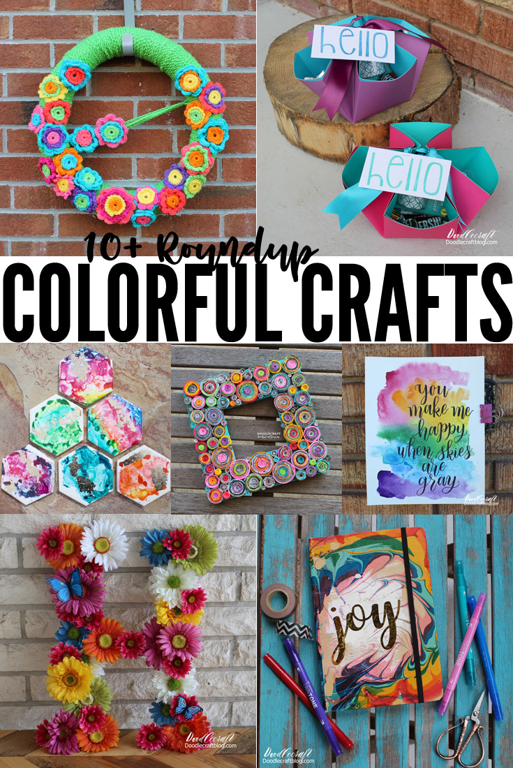 10+ of The Most Colorful Crafts Ever Round-Up!