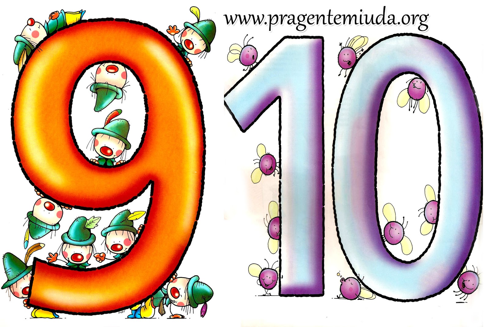 Números Coloridos para imprimir | Pra Gente Miúda