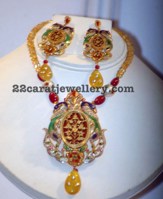 Meena Work Stylish Set - Jewellery Designs