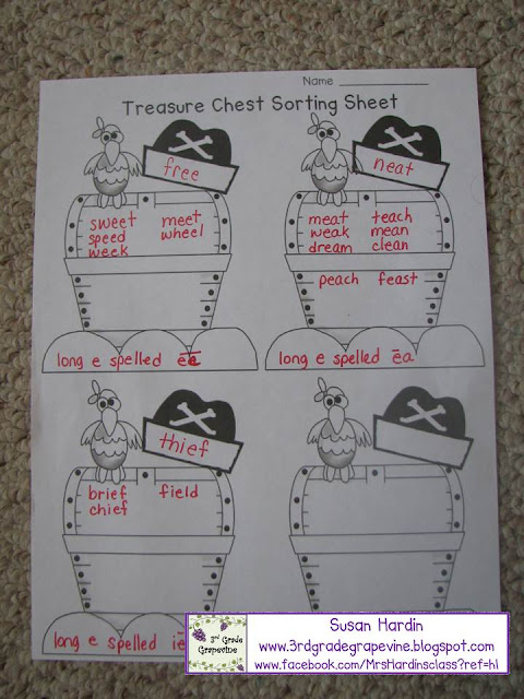 3rd Grade Grapevine: A Treasure of Word Sorts: Spelling lists for the ...