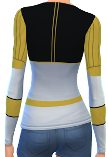 Tender Wolf's Den: Female Power Rangers shirts (Sims 4)