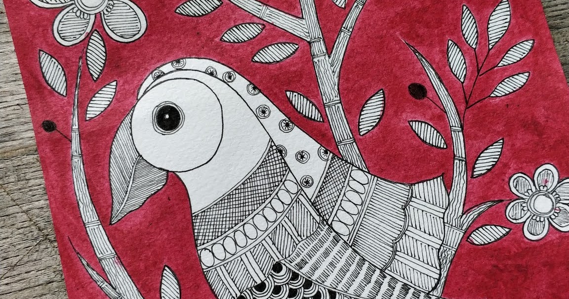 Madhubani bird | Indian Folk Art