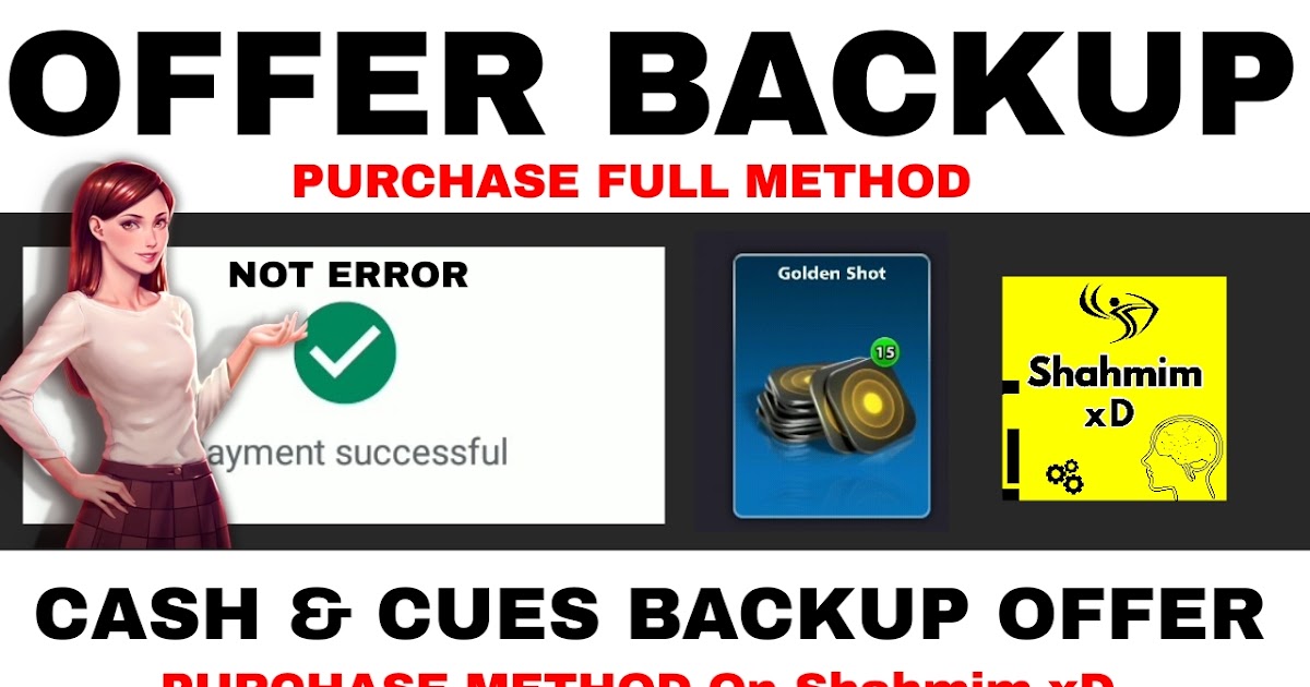 Purchase a Backup Offer Trick 2020 in 8 Ball Pool