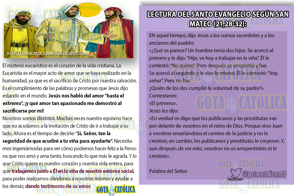 Gota Católica Gotas De Dios Lecturas Del Martes De La 3ª Semana De