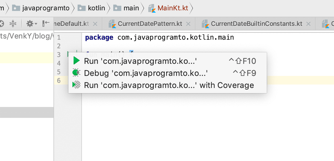 Kotlin Main Function Fun Mainargs Array Examples