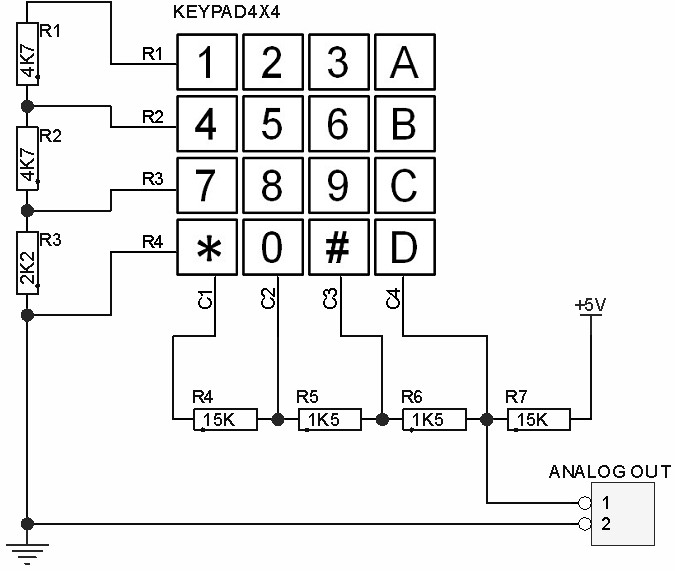 Merubah Input Keypad Matrix 4x4 Menjadi Tegangan Analog - Niguru Indonesia