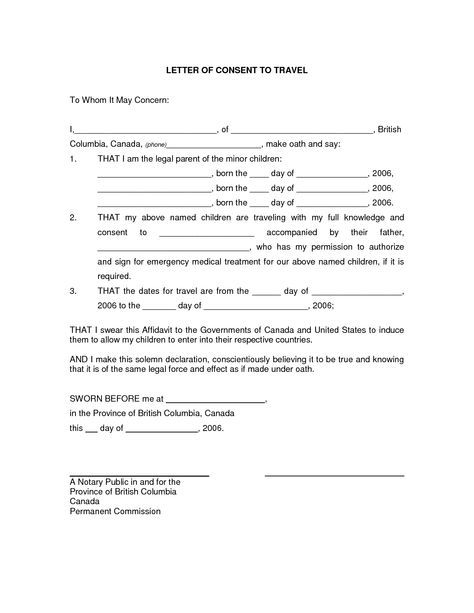 Parental Consent Letter Template ~ Resume Letter