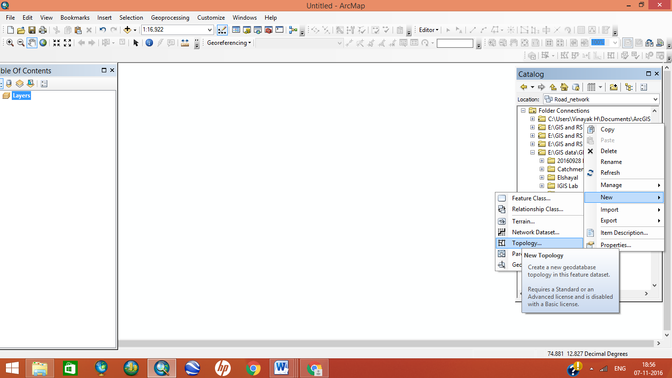 Topology creation and correction in ArcGIS