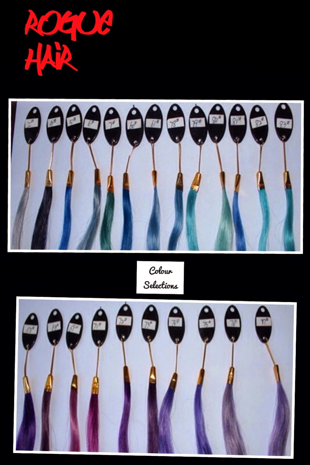 ROGUE Hair Extensions: Hair Extension Colour Chart!!
