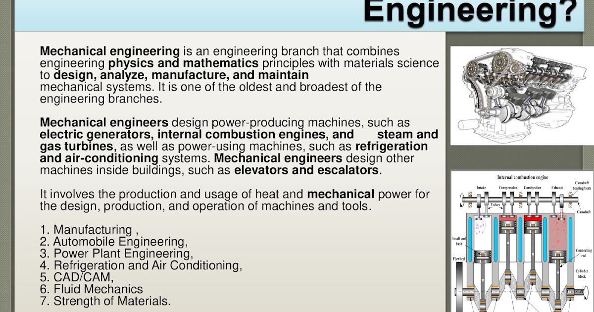 MECHANICAL BASICS AND PRINCIPLES: What is Mechanical Engineering? Scope ...