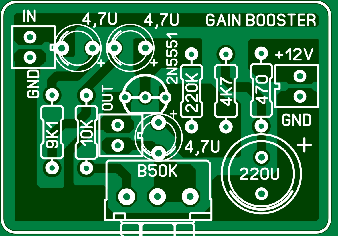 Rangkaian Gain Booster PCB untuk Rangkaian audio – BLOGKAMARKU